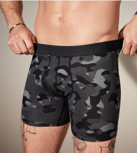 Kinetic Light-Compression Mesh Long Leg Boxer Brief – Black | SAXX ...