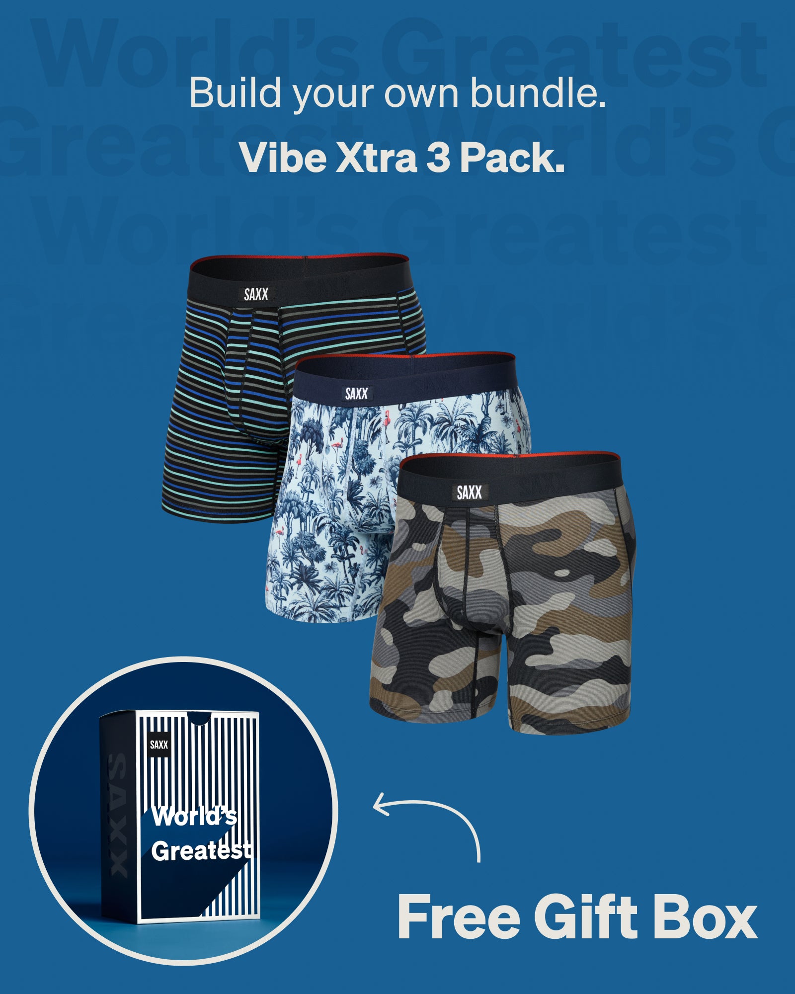 Build Your Own Vibe Xtra Soft Comfort (3 Pack) | SAXX Underwear