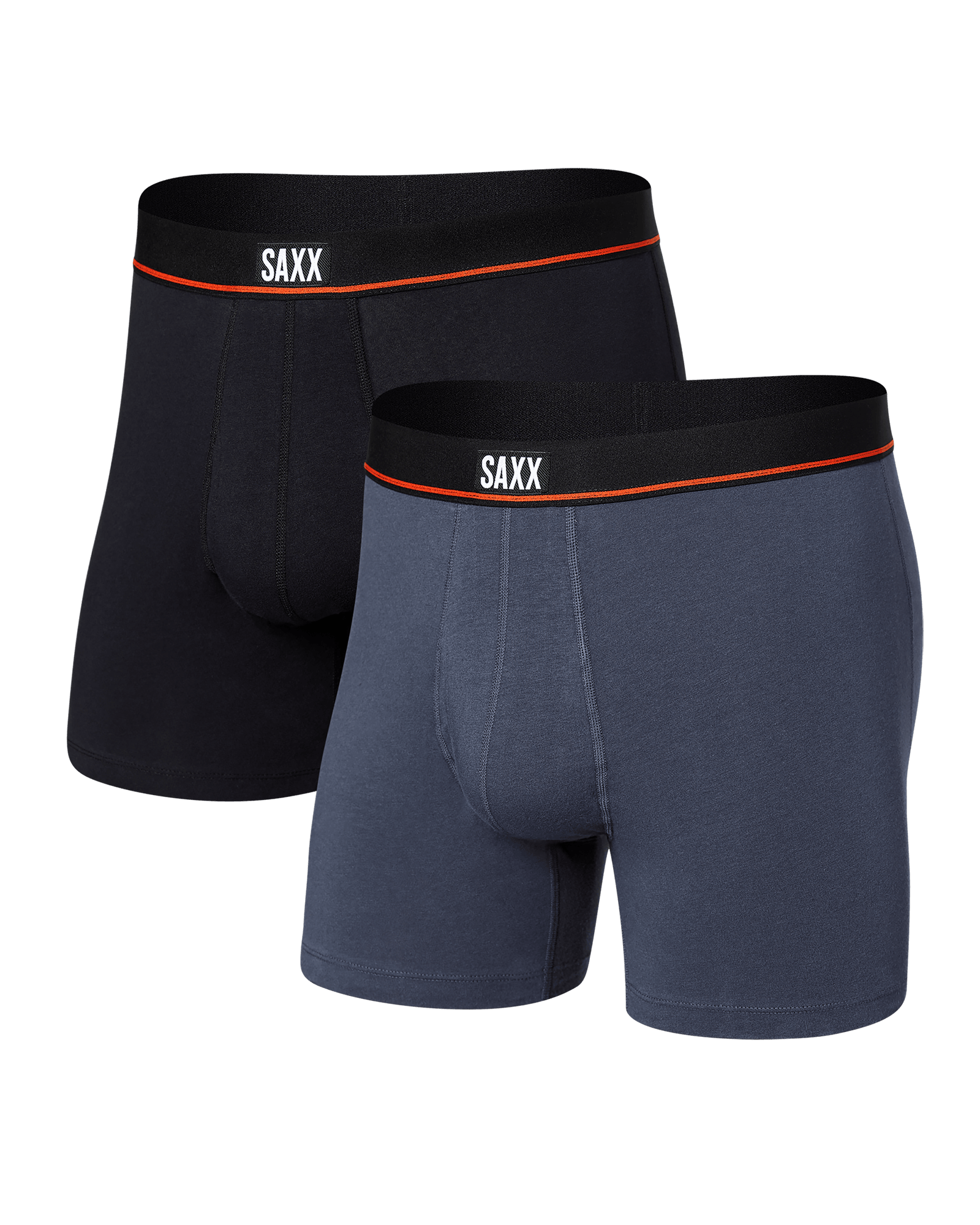 Non-Stop Stretch Cotton Boxer Brief - Deep Navy/Black | SAXX Underwear