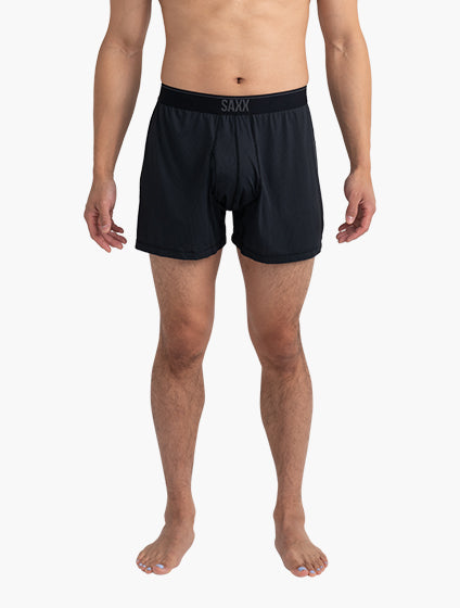 Kinetic Light-Compression Mesh Long Leg Boxer Brief – Black | SAXX ...