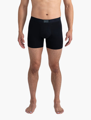 Kinetic Light-Compression Mesh Long Leg Boxer Brief – Black | SAXX ...