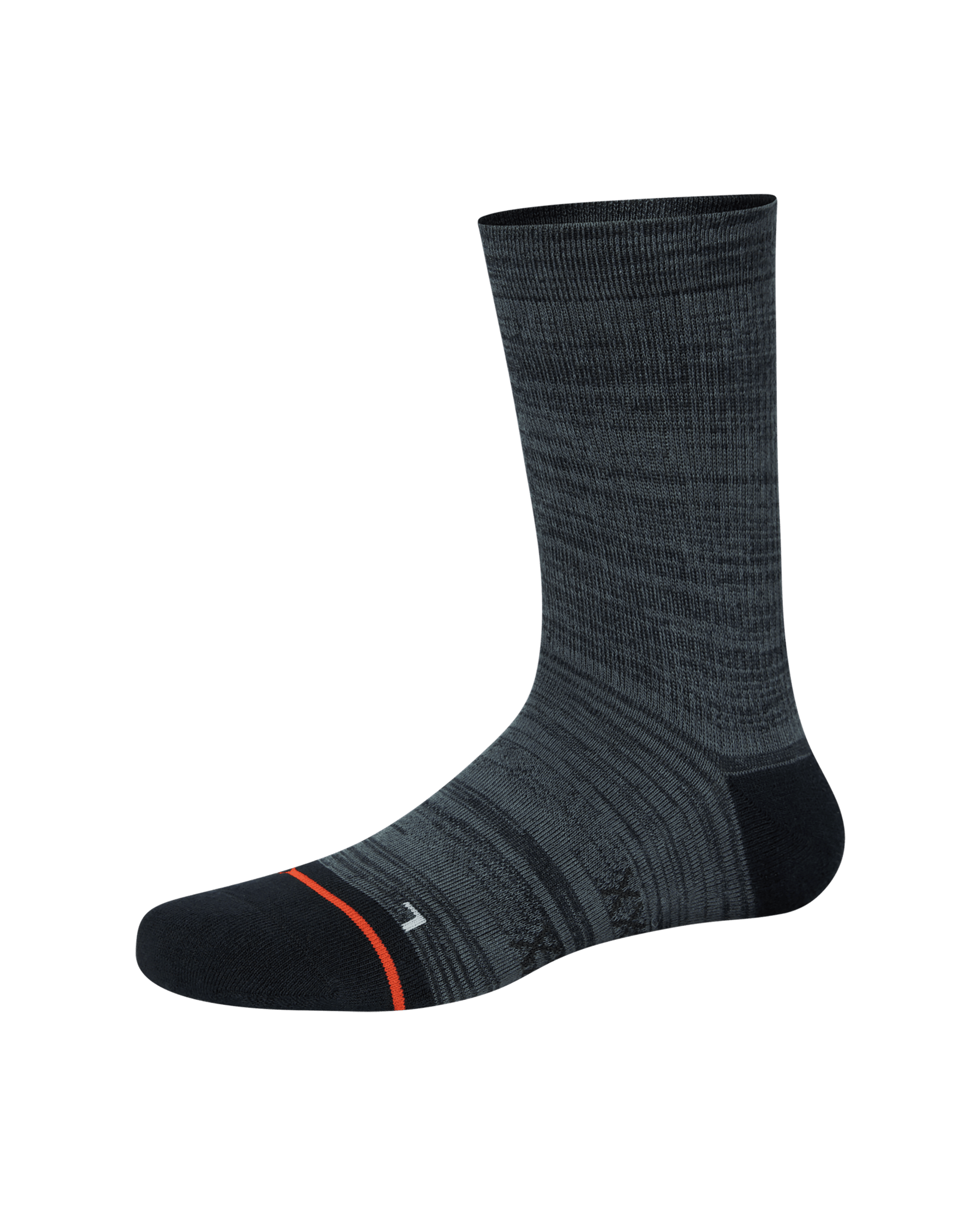 Good Form Crew Sock - Black/Grey Stripe | SAXX Underwear