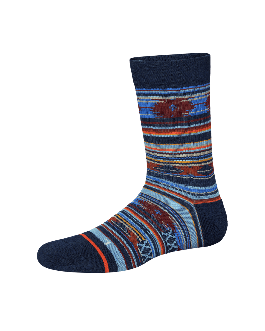 Ball Lock Everyday Crew Sock - Blanket Stripe-Multi | SAXX Underwear