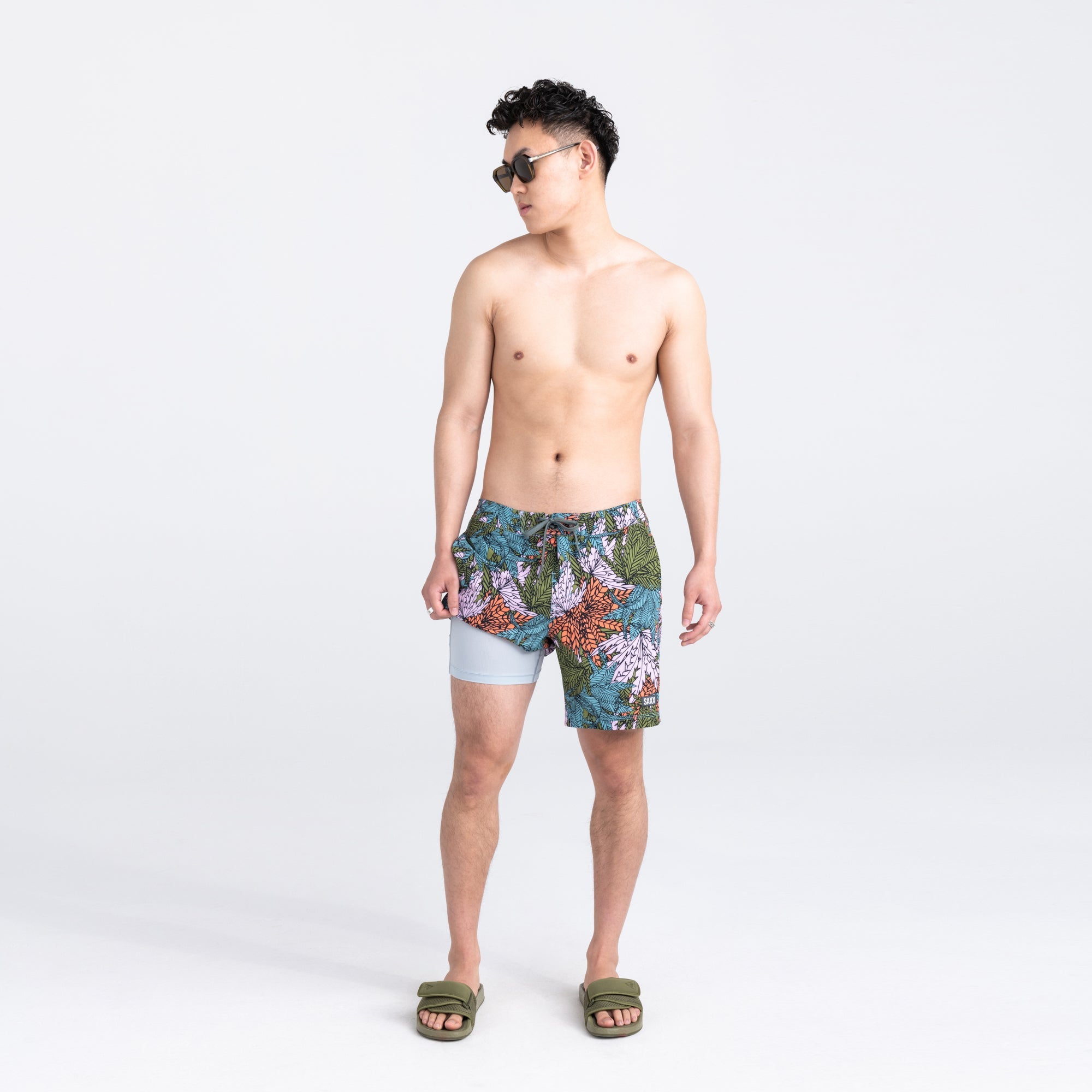Betawave 2N1 Regular Swim Board Short - Sub Tropic - Multi | SAXX Underwear