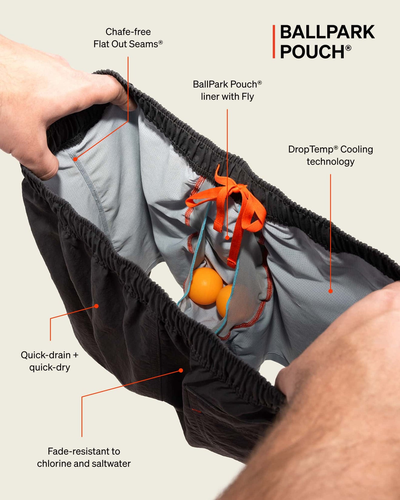 Go Coastal 2N1 Long Volley Swim Short - Faded Black | SAXX Underwear