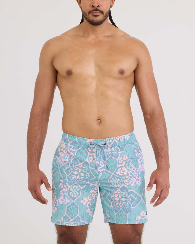 Oh Buoy 2N1 Stretch Swim Trunk - Arabesque-Multi | SAXX Underwear