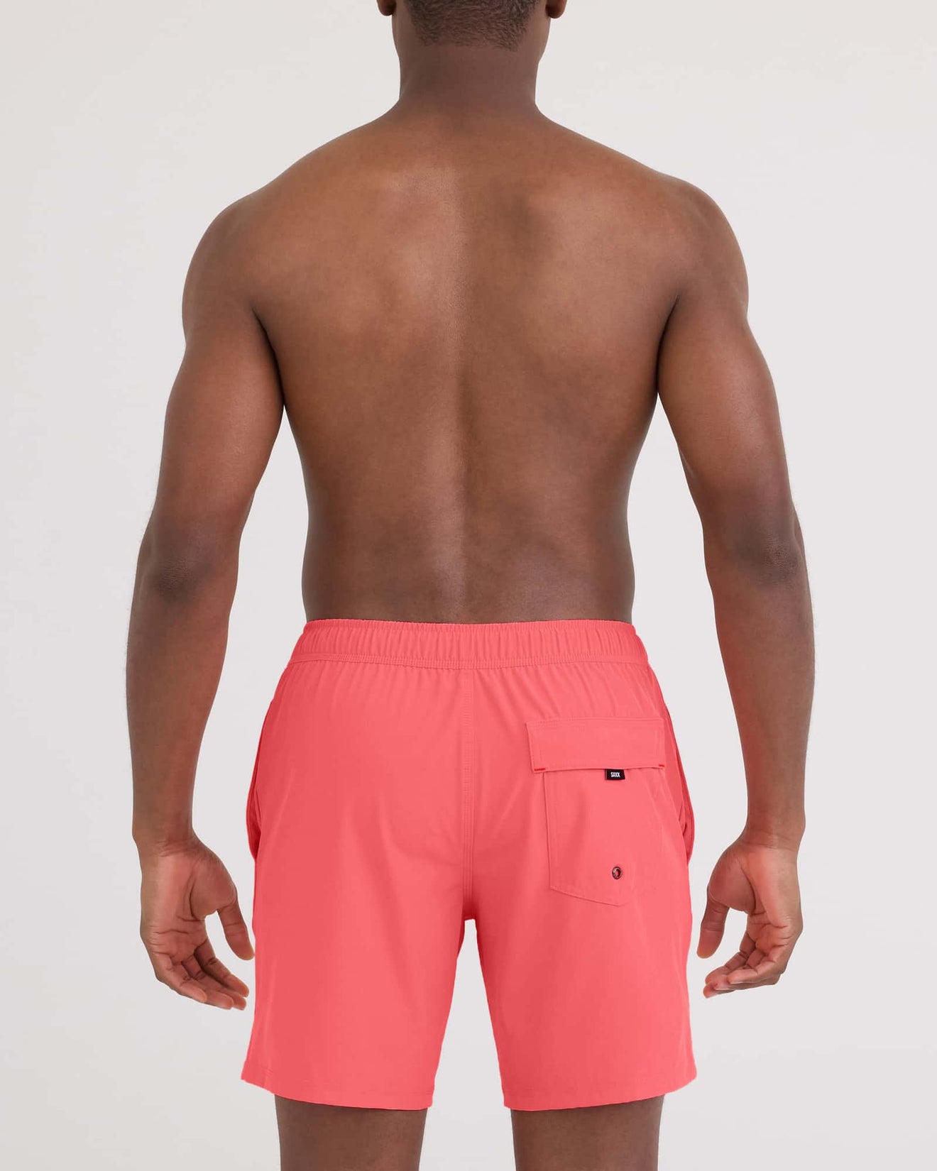 Oh Buoy 2N1 Stretch Swim Trunk - Coral Pop | SAXX Underwear