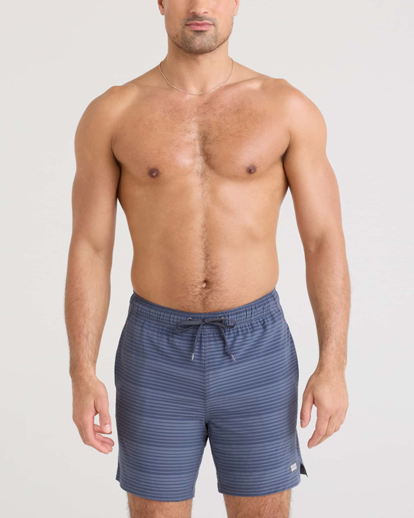 Oh Buoy 2N1 Volley 7" - Dark Ink/Deep Navy Stripe | SAXX Underwear