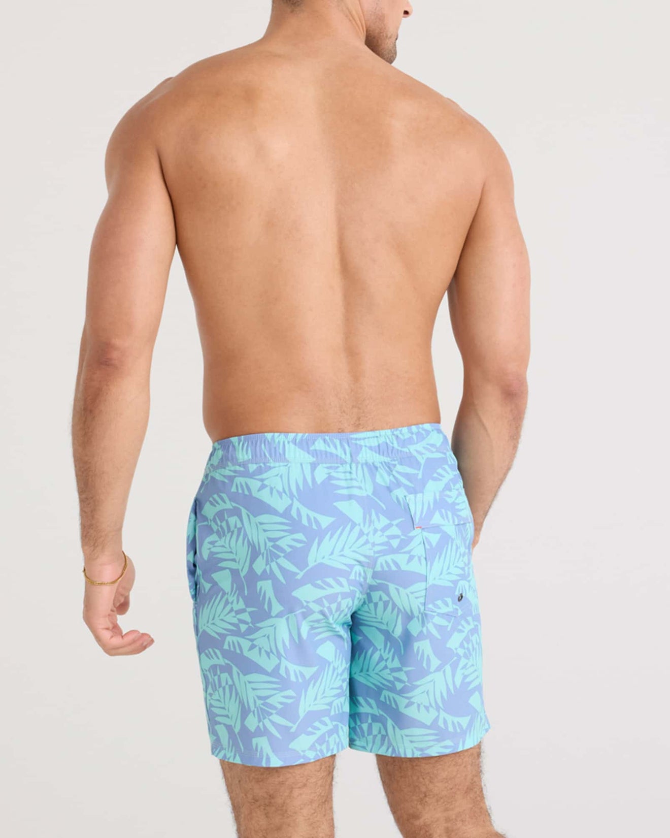 Oh Buoy 2N1 Volley 7" - Palm Frond-Tidal Blue | SAXX Underwear