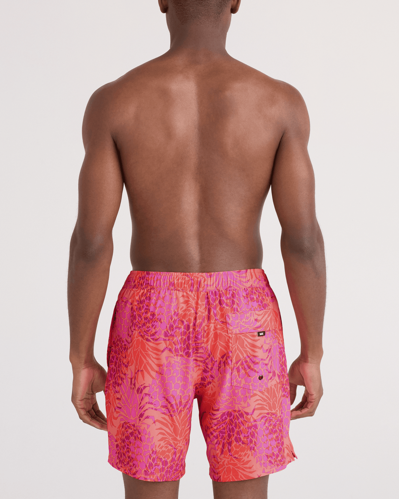 Oh Buoy 2N1 Swim Trunk 7" - Pineapple Patch-Coral | SAXX Underwear