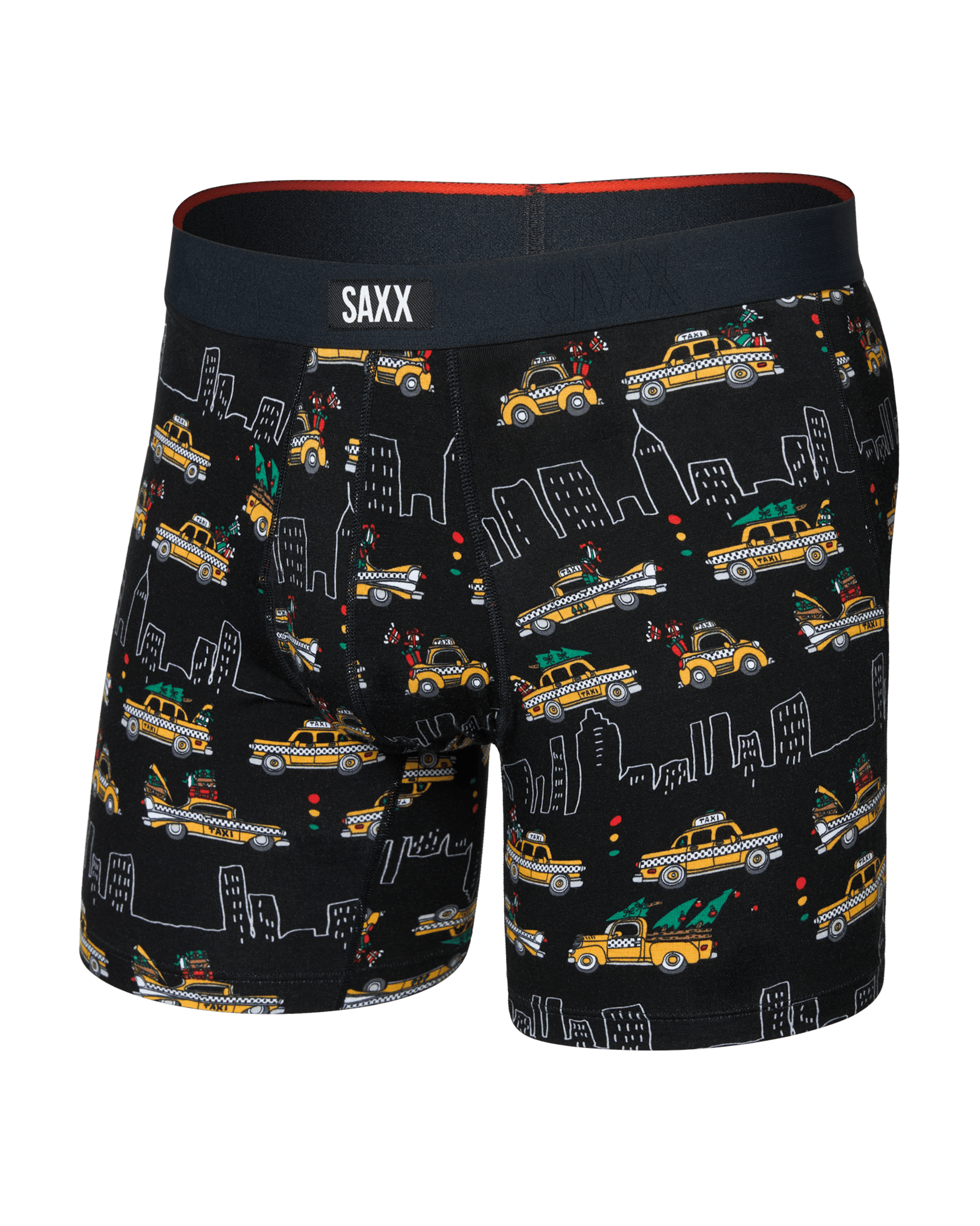 Vibe Xtra Soft Comfort Boxer Brief - Hail The Holiday-Black | SAXX ...