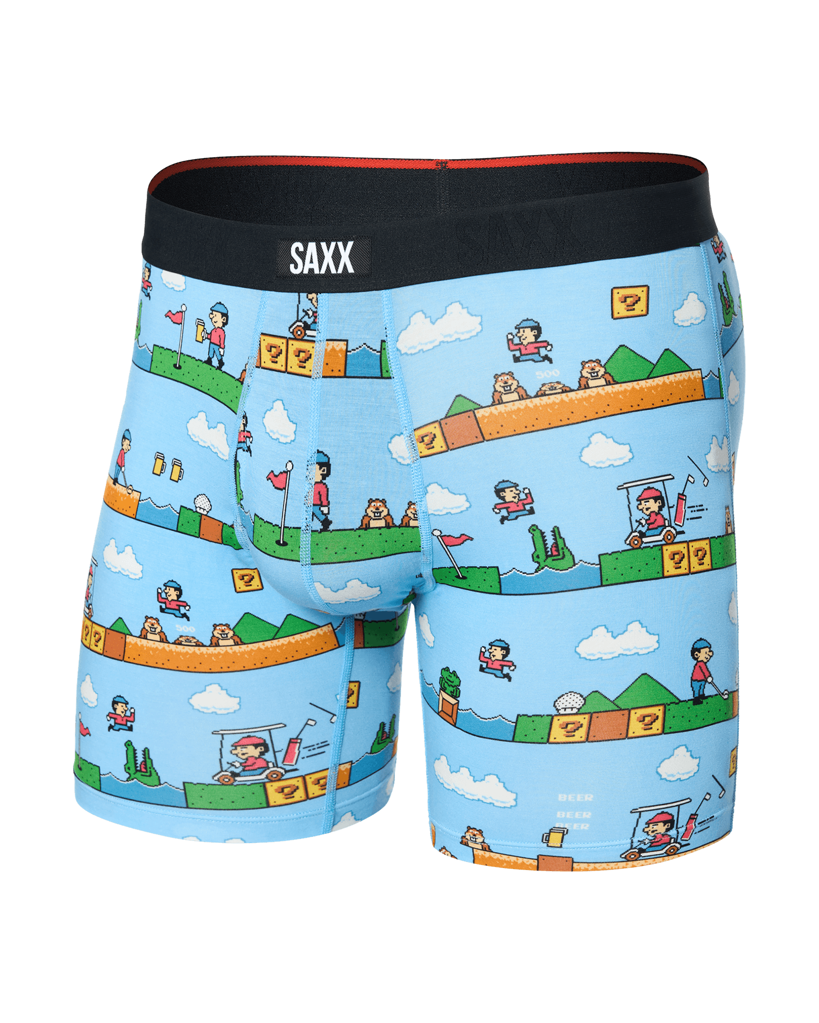 Vibe Xtra Boxer Brief Fly - Out Of Bounds-Blue | SAXX Underwear
